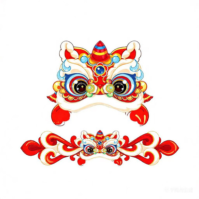 国潮醒狮小米宝马大众特斯拉贴纸