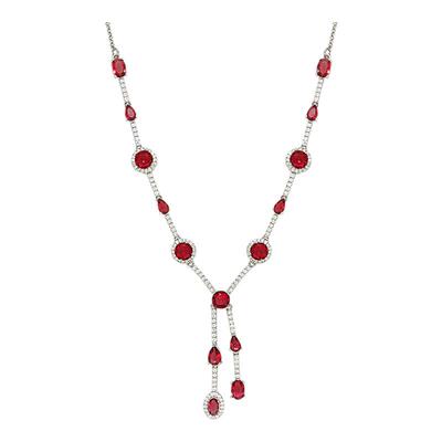 EXHIBITION览物馆红色锆石项链