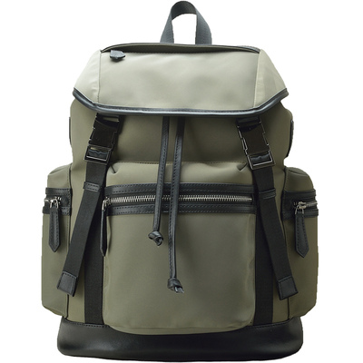 纯手工进口尼龙拼真皮户外背包