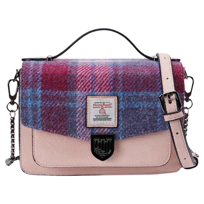 英国正品英伦风剑桥羊毛格斜挎包