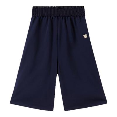 米喜迪mecity kids童装夏季女童宽松型八分梭织中裤