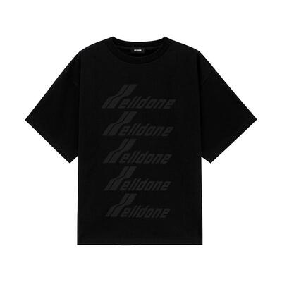 WE11DONE中性男女同款经典字母logo印花休闲圆领T恤