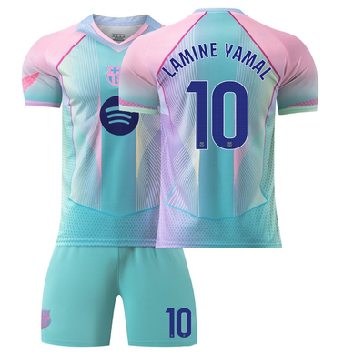 2526巴萨绿色成人儿童足球服套装