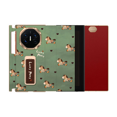 新年红复古小马matext支架手机壳