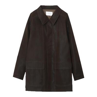 木岸muan中古摩卡外套春秋百搭简约高级定制长袖外套女DS-9166