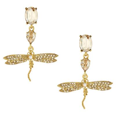 欧美风镶嵌满钻做旧两色入耳钉