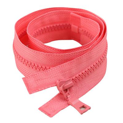 拉链长款上衣棉衣彩色塑料头尾