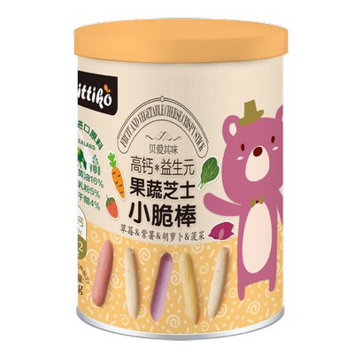 贝爱其味益生元果蔬芝士小脆棒