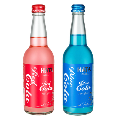 日本进口可乐哈达HATA红蓝色可乐