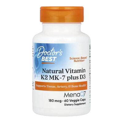 Doctor'sBest天然维生素K2D3引钙入骨备孕维生素骨骼健康高效吸收