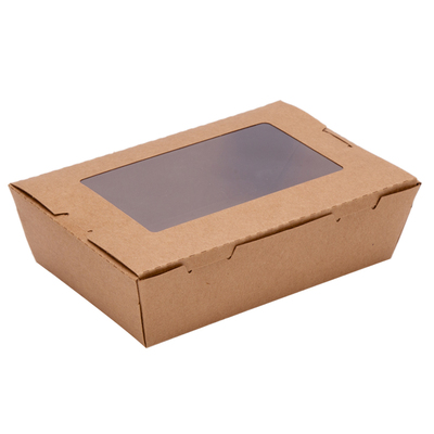大直角加厚牛皮纸一次性餐盒