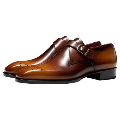 truffaut固特异琴底孟克鞋男英伦