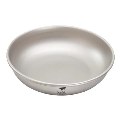 KEITH铠斯圆盘碟子平底露营纯钛