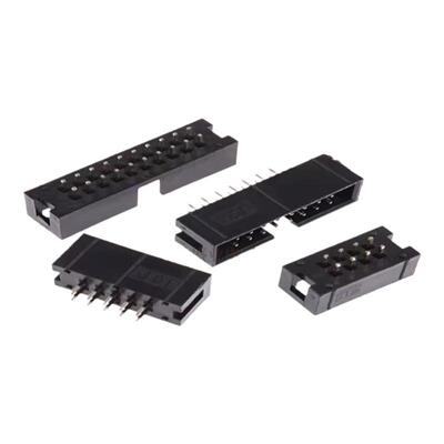 简易牛角2.54mm直针座排线JTAG6P
