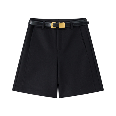 CHICJOJO黑色休闲五分中裤靴裤