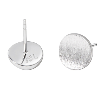 ULINE足银999耳钉纯银养耳洞耳饰