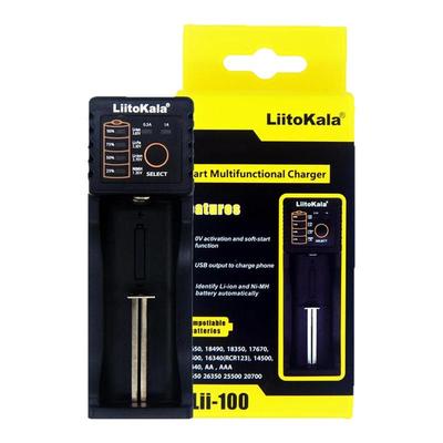 LiitoKala Lii-100 21700电池充电器 适用于18650 3.7V 锂充电器