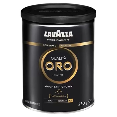 原装进口LAVAZZA拉瓦萨欧罗金意大利醇黑香醇咖啡粉250g临期