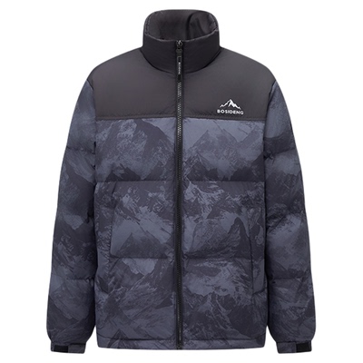 波司登男加厚立领短款情侣羽绒服