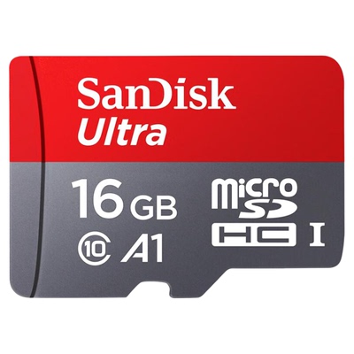 闪迪16GB TF（MicroSD）内存卡A1 C10至尊高速移动版QUNC存储卡