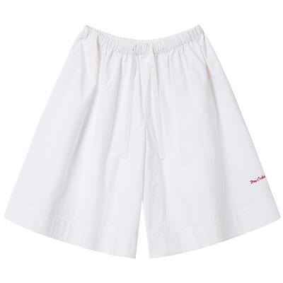 【100%棉】BLUE ERDOS2026夏季新品松弛随性松紧腰刺绣logo裙裤女
