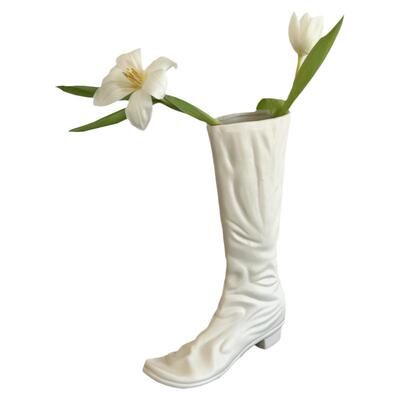 Click北欧陶瓷靴子花瓶摆件居家