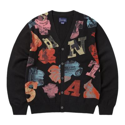 V领针织开衫外套秋冬新款