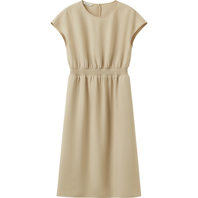 播收腰别致显瘦淡人连衣裙女夏季精致洋气小黑裙DDS2LD5904