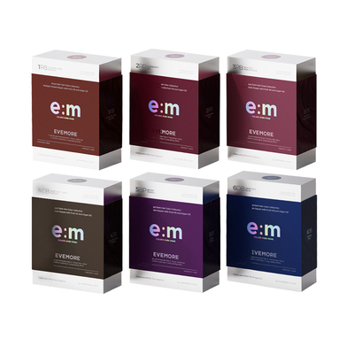 EM德国染发霜黑茶树莓红棕蓝紫色