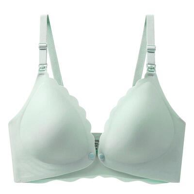 哺乳内衣防下垂聚拢产后喂奶孕妇孕期专用上前开扣无痕文胸罩薄款
