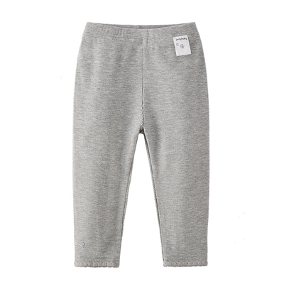 [7A抑菌]女童弹力打底裤春新款刺绣宝宝裤子法式简约春装儿童长裤