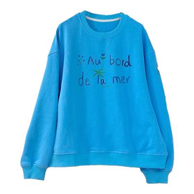 原创卫衣印花休闲度假纯棉宽松