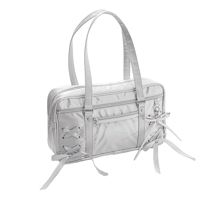 单肩痛包黑色制服痛学生党娃包