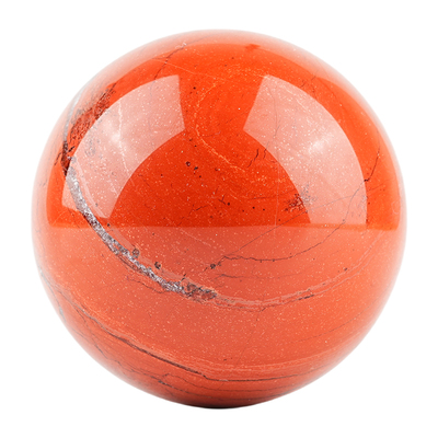 天然红碧玉球摆件桌面装饰摆设