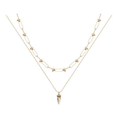 Riotlily/艾特里里摇滚时代系列项链双链铆钉酷感个性叠搭礼物