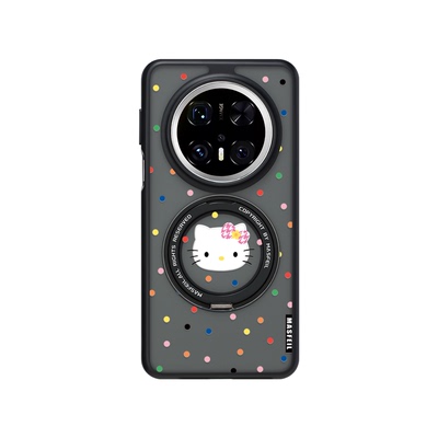 MASFEIL × 波点KT猫适用华为mate80pro手机壳新款Pura70pro磁吸支点mate60支架Fo5全包可爱mt70por+高级套