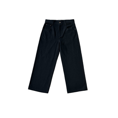 DUPU杜朴 直筒抓毛绒感牛仔裤 宽松垂顺轻便保暖牛仔长裤