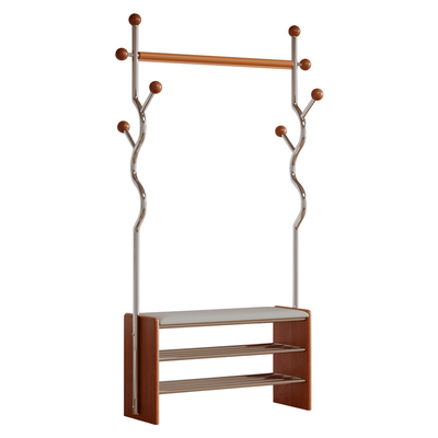 意式轻奢多功能换鞋凳衣帽架