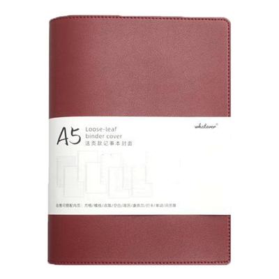 whatever仿皮可拆卸活页夹