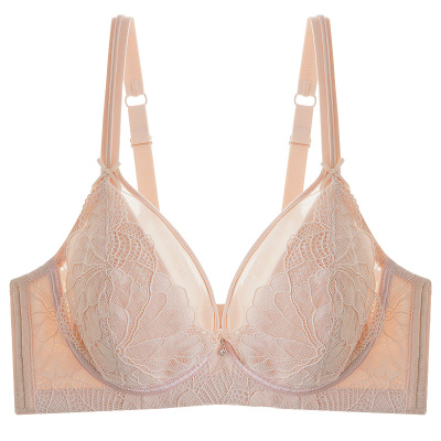 爱黛软钢圈性感蕾丝上托聚拢文胸