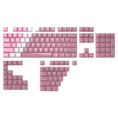 粉樱双拼透光键帽PBT材质原厂
