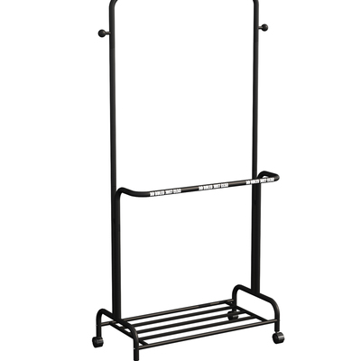 CLSC衣帽架入户玄关金属落地衣帽架衣帽间双层挂衣架铁艺落地衣架