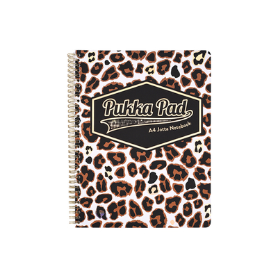 普卡斑马豹纹烫金线圈双面划线本