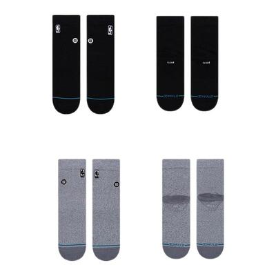 日本直邮 Stance 男式 LOGOMAN ST QTR 袜子篮球耐用 NBA白色灰色