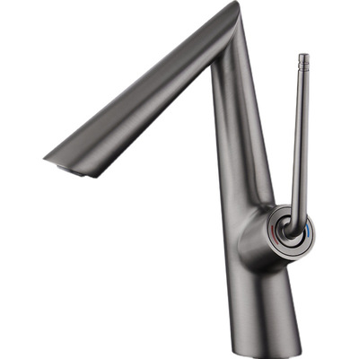 创意个性设计全铜冷热面盆水龙头白色单孔浴室柜设计师款