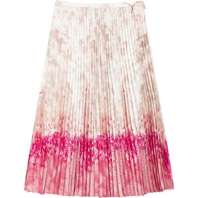 【新中式】播 bo 商场同款印花半身裙女2024新款百褶裙BDR1BD2233