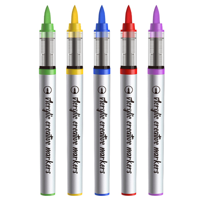 动漫肤色丙烯马克笔软头单支自选