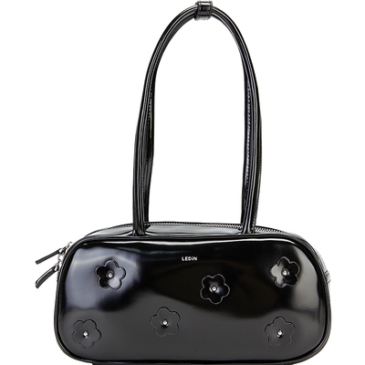 【商场同款】乐町时尚黑色手提包秋季新款可单肩包包C1YFF3416