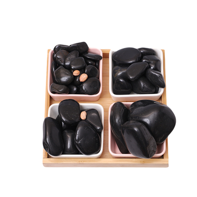 【厂家直销】庭院铺路黑色鹅卵石