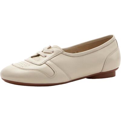 Bata休闲单鞋女2026春夏新款百搭通勤时尚舒适羊皮上班鞋6C591CA6